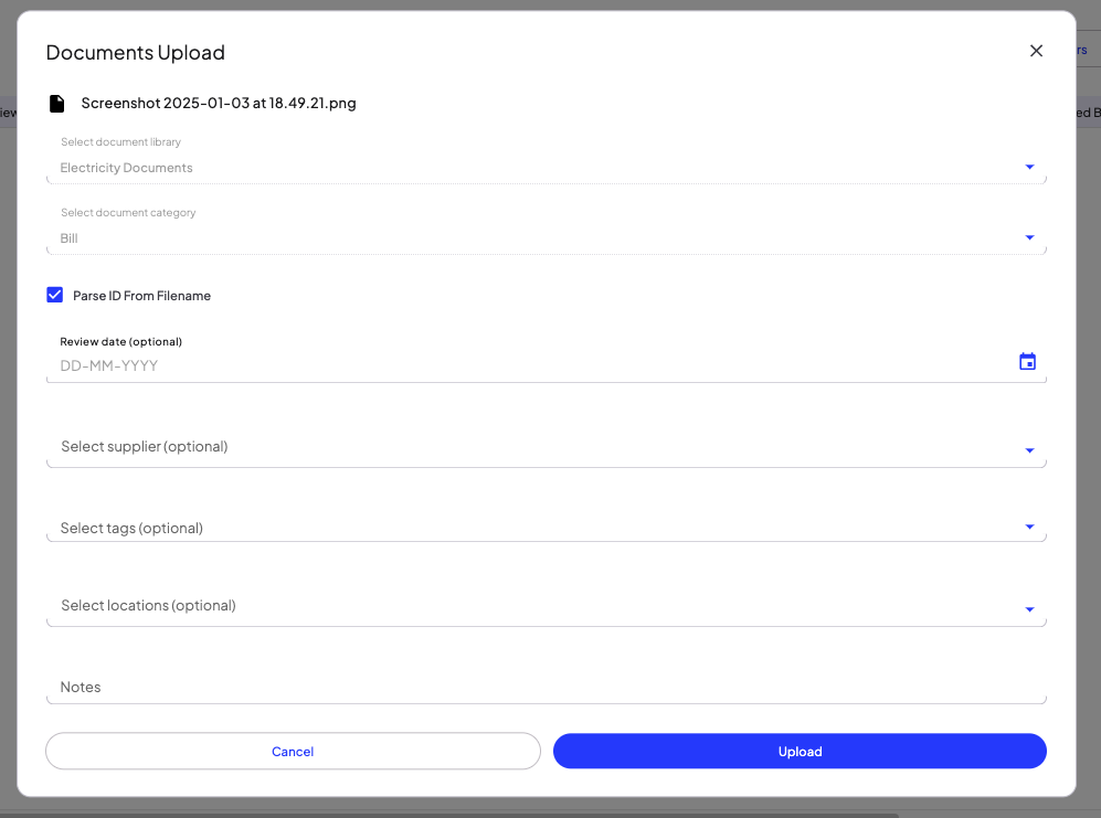 How do I upload documents?